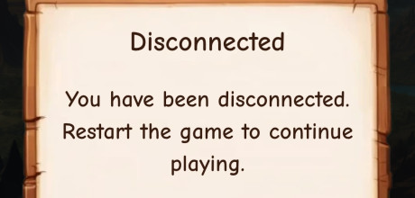 🟥 You have been disconnected' error message with non-functional 'OK ...